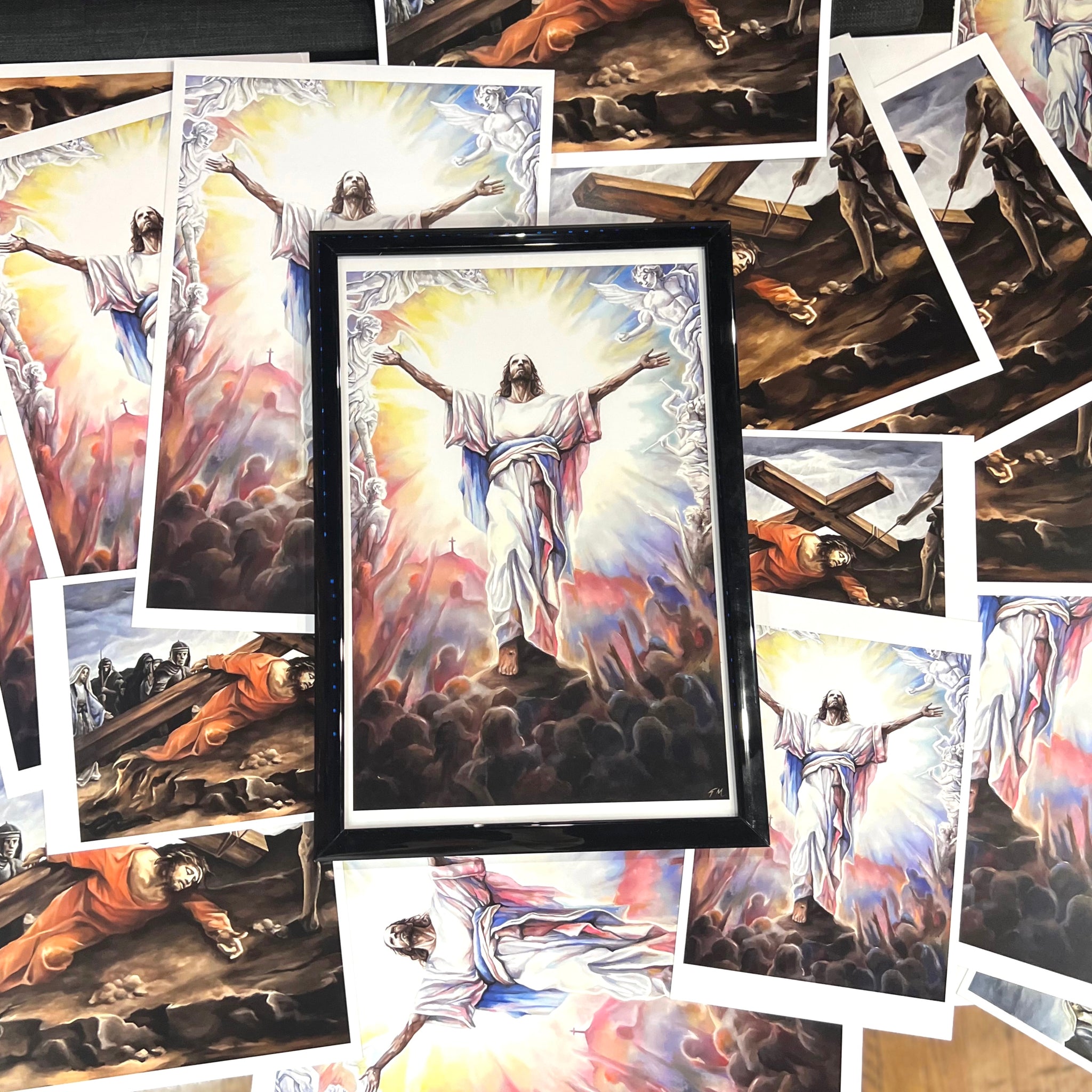 Jesus Resurrection Framed Poster Print – Tommy Manning Art
