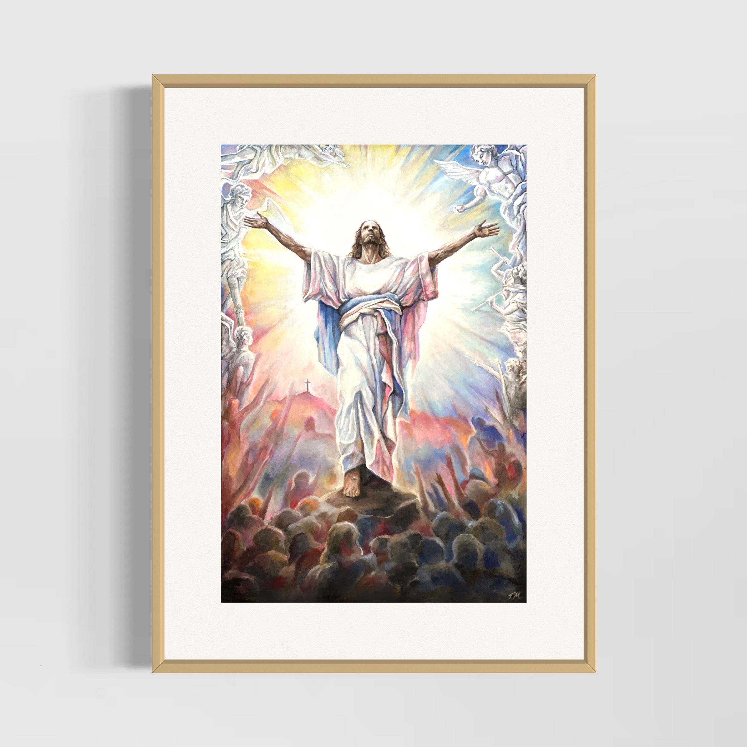 Jesus Resurrection Framed Poster Print – Tommy Manning Art