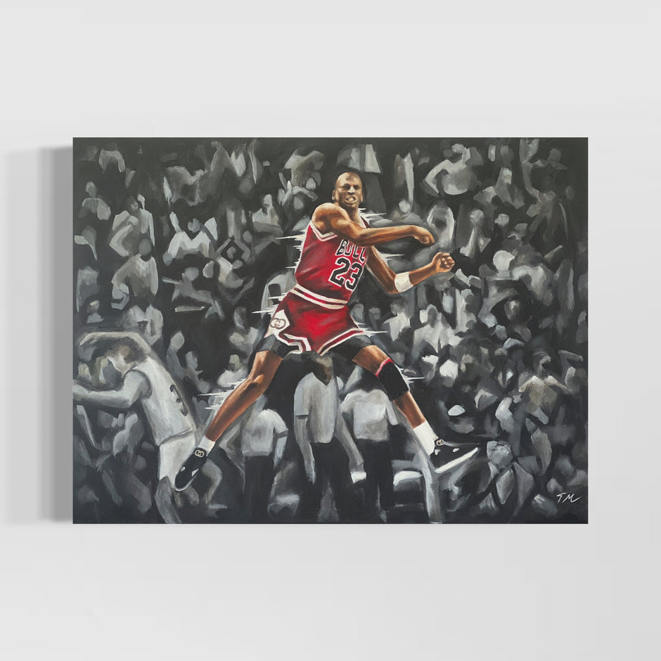 Michael Jordan The Shot Buzzer Beater Poster Print | Tommy Manning Art